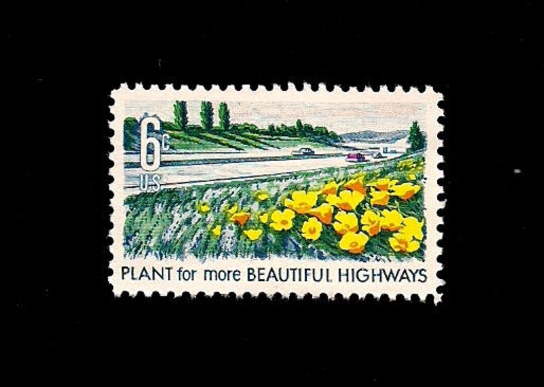 10 Plant for More Beautiful Highways Postage Stamps - Vintage (issued ...
