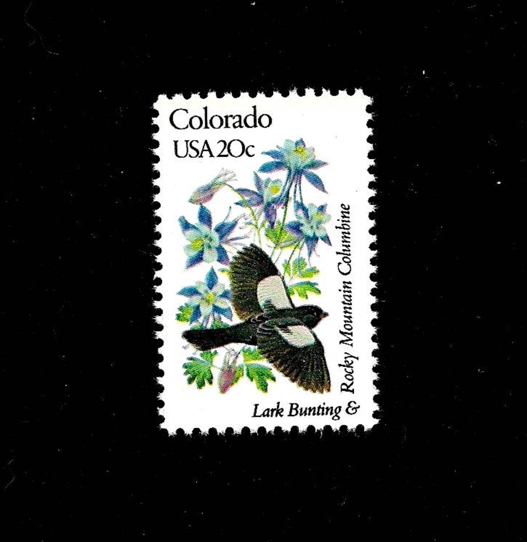 10 Colorado State Bird and Flower Pack of 10 Vintage issued in 1982 ...