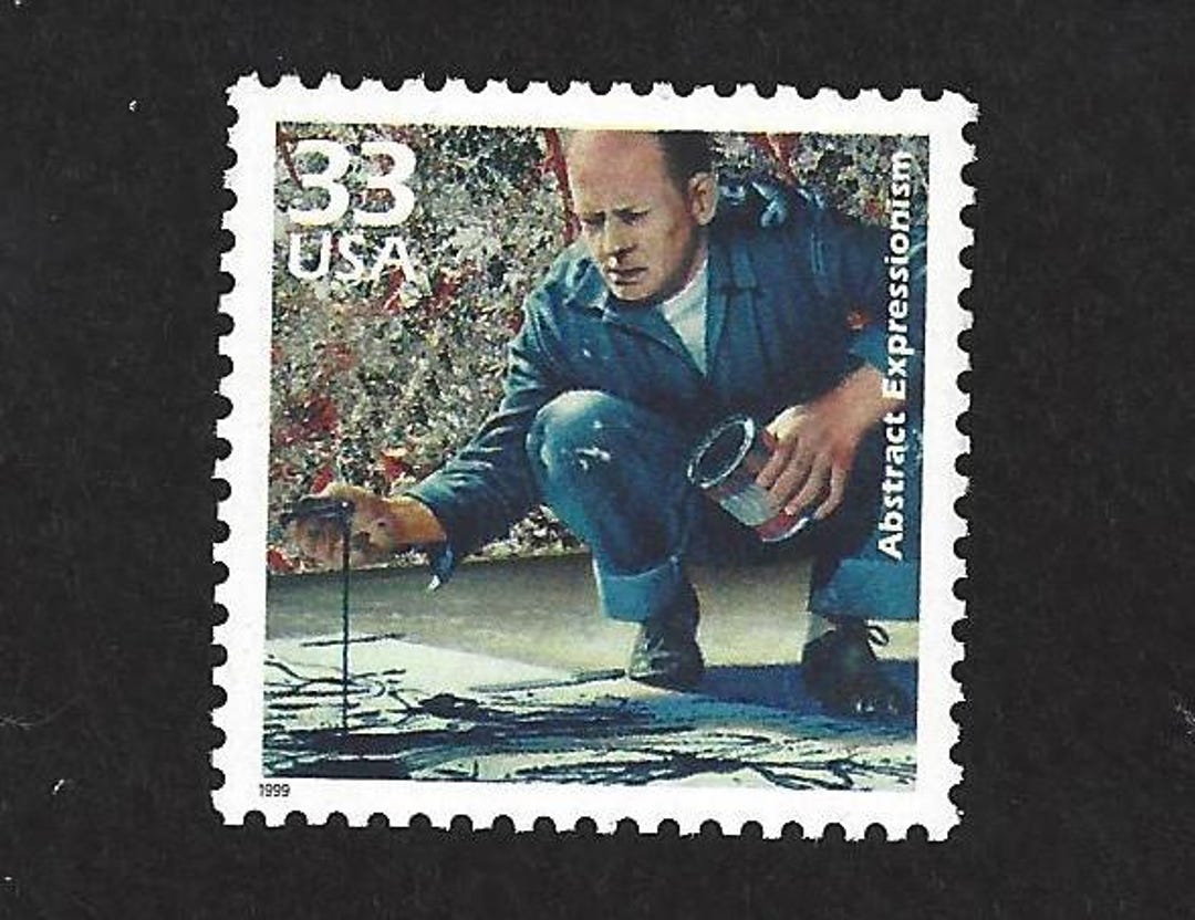 5 - Abstract Paintings Postage Stamps - Pack of (5) Vintage (issued in ...