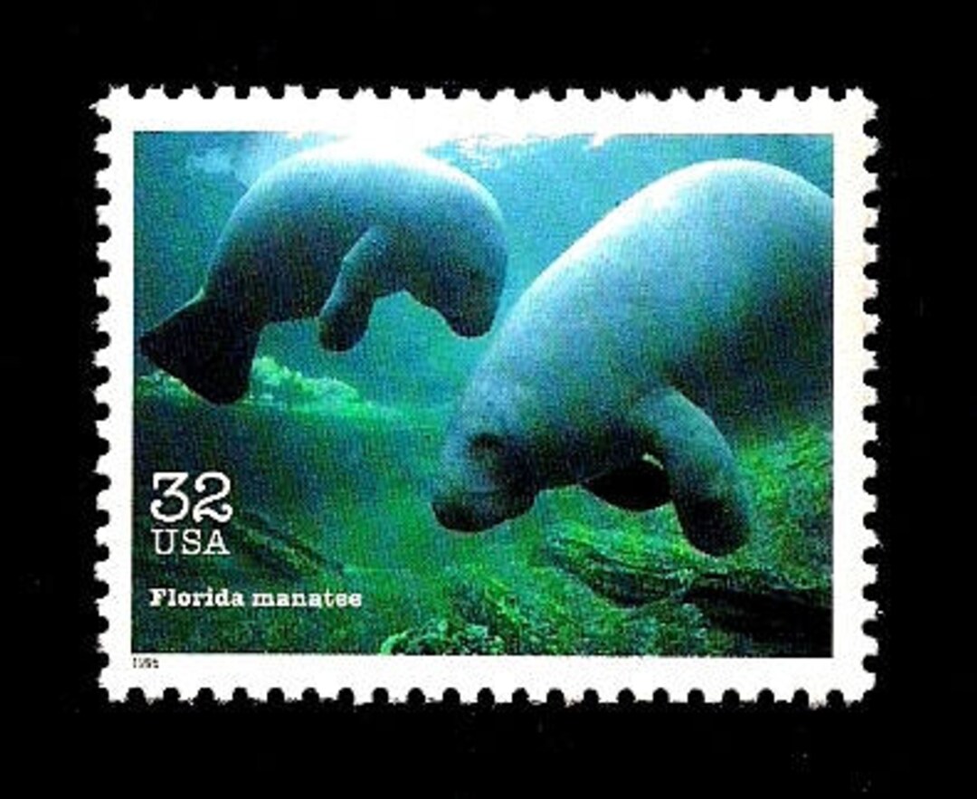 5 Florida Manatee Postage Stamps - Pack of (5) Vintage (issued in 1996 ...