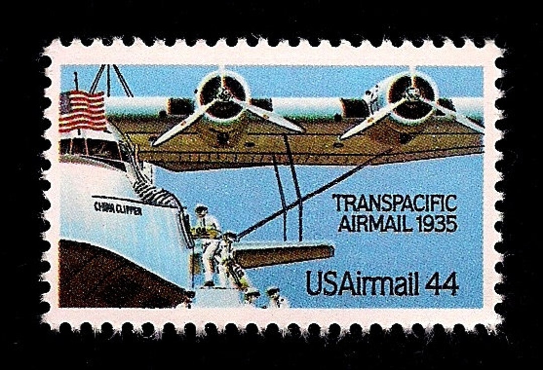 5 Transpacific Postage Stamps - Pack of (5) - China Clipper - Vintage ...