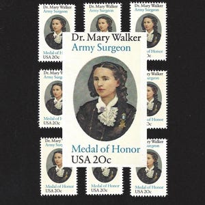 10 Dr. Mary Walker Postage Stamps - Pack of (10) Vintage (1982) Unused ...