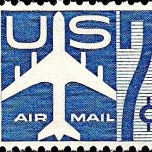10 Jet Airliner Silhouette Postage Stamps - Pack of (10) Vintage ...