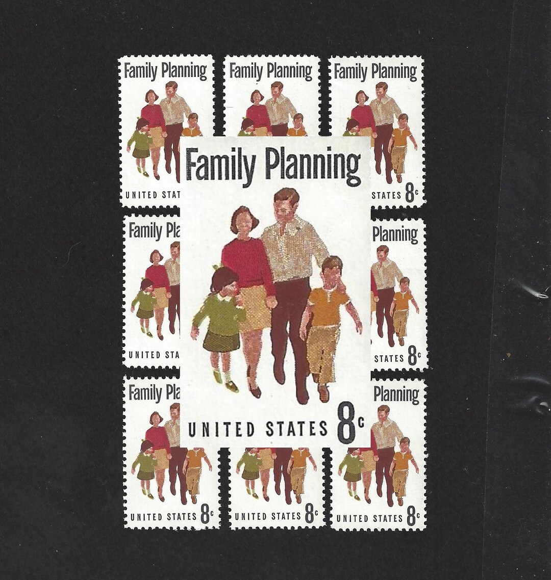 10 Family Planning Postage Stamps - Pack of (10) Vintage (issued in ...