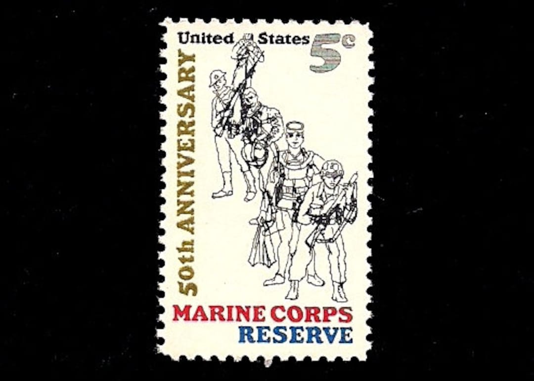 10 Marine Corps Reserve Postage Stamps- Pack of (10) Vintage (issued in ...