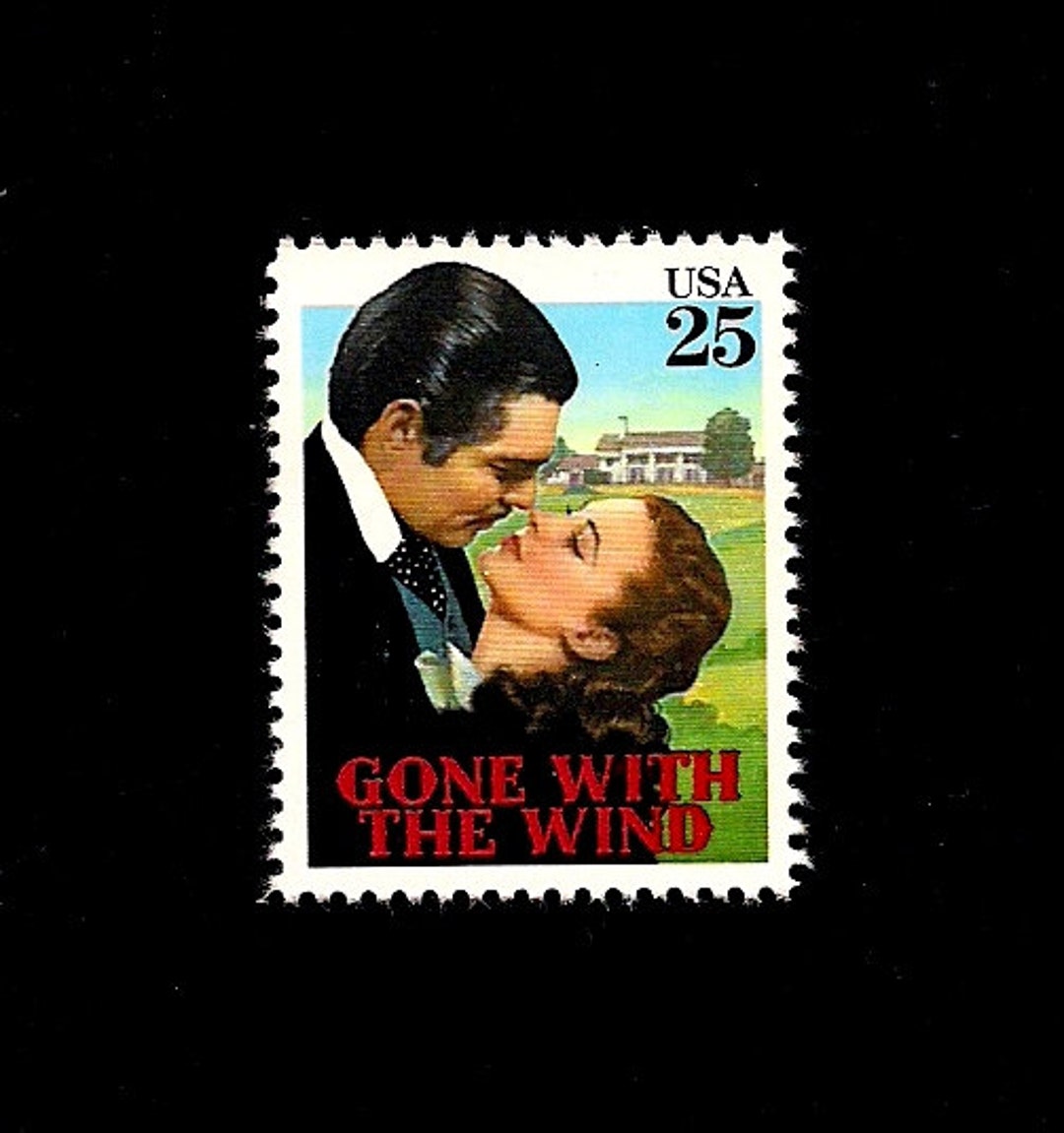 5 Gone With the Wind Postage Stamps - Pack of (5) Vintage (issued in ...
