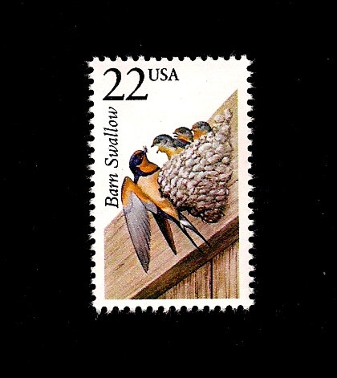 10 Barn Swallow Postage Stamps - Pack of (10) Vintage (issued in 1987 ...