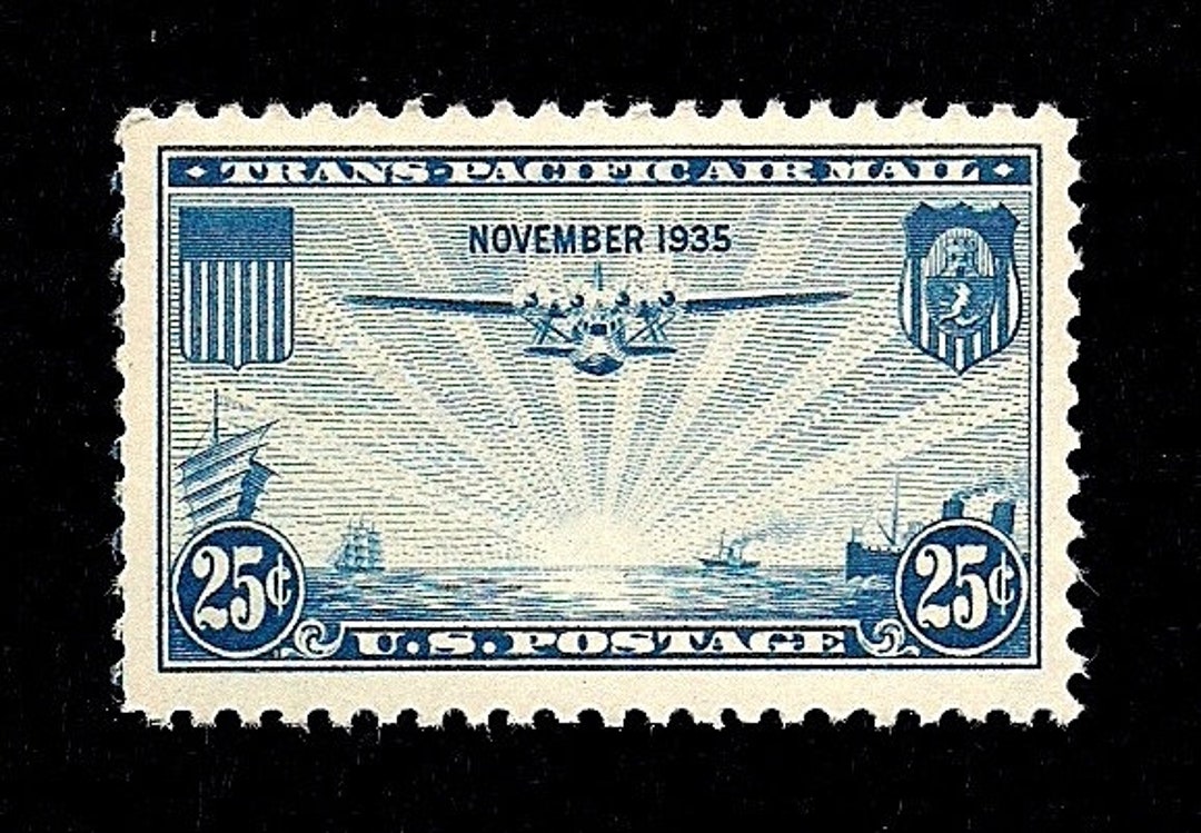 5 China Clipper Postage Stamps - Pack of (5) Vintage (issued in 1935 ...