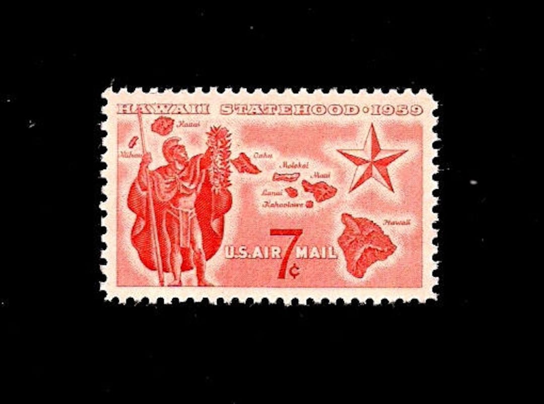 10 HAWAII Postage Stamps - Pack of (10) Vintage (issued in 1959) Unused ...