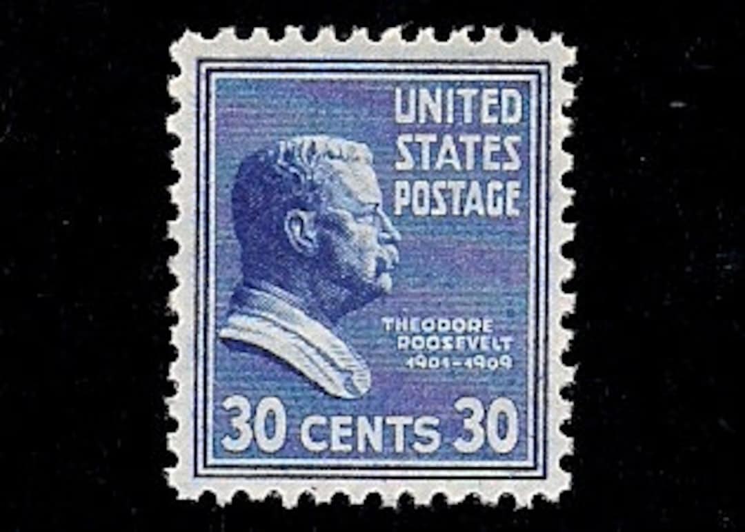 5 Theodore Roosevelt Postage Stamps - Pack of (5) - Vintage - 1938 ...
