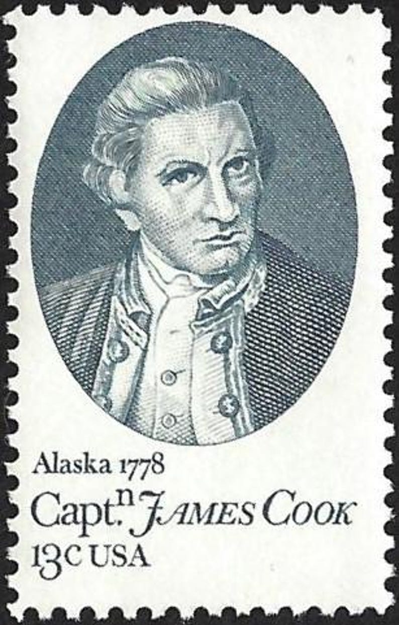 10 Capt. James Cook Postage Stamps - Pack of (10) Vintage (issued in ...