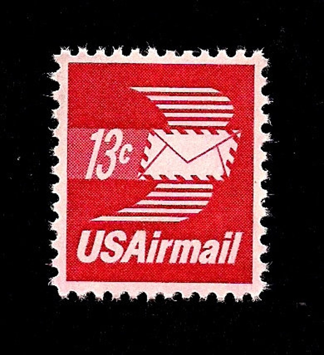 10 Winged Letter Postage Stamps - Pack of (10) Vintage (issued in 1973 ...