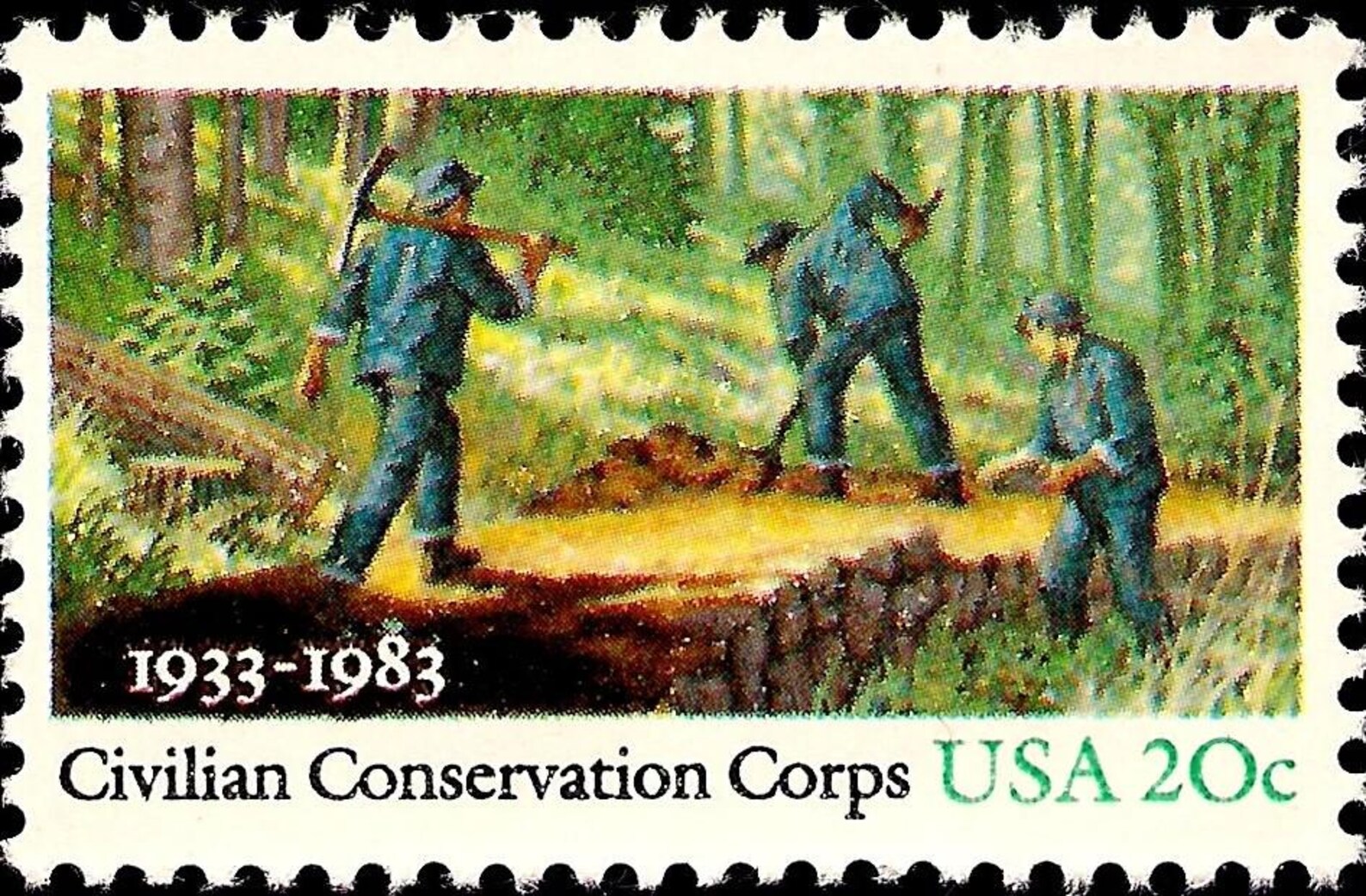 10 Civilian Conservation Corps Postage Stamps - Pack of (10) Vintage ...