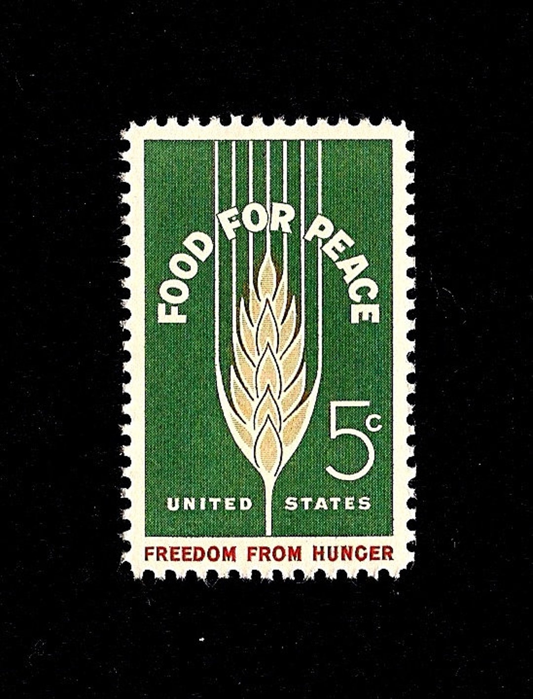 10 Food for Peace Postage Stamps - Pack of (10) Vintage (issued in 1963 ...