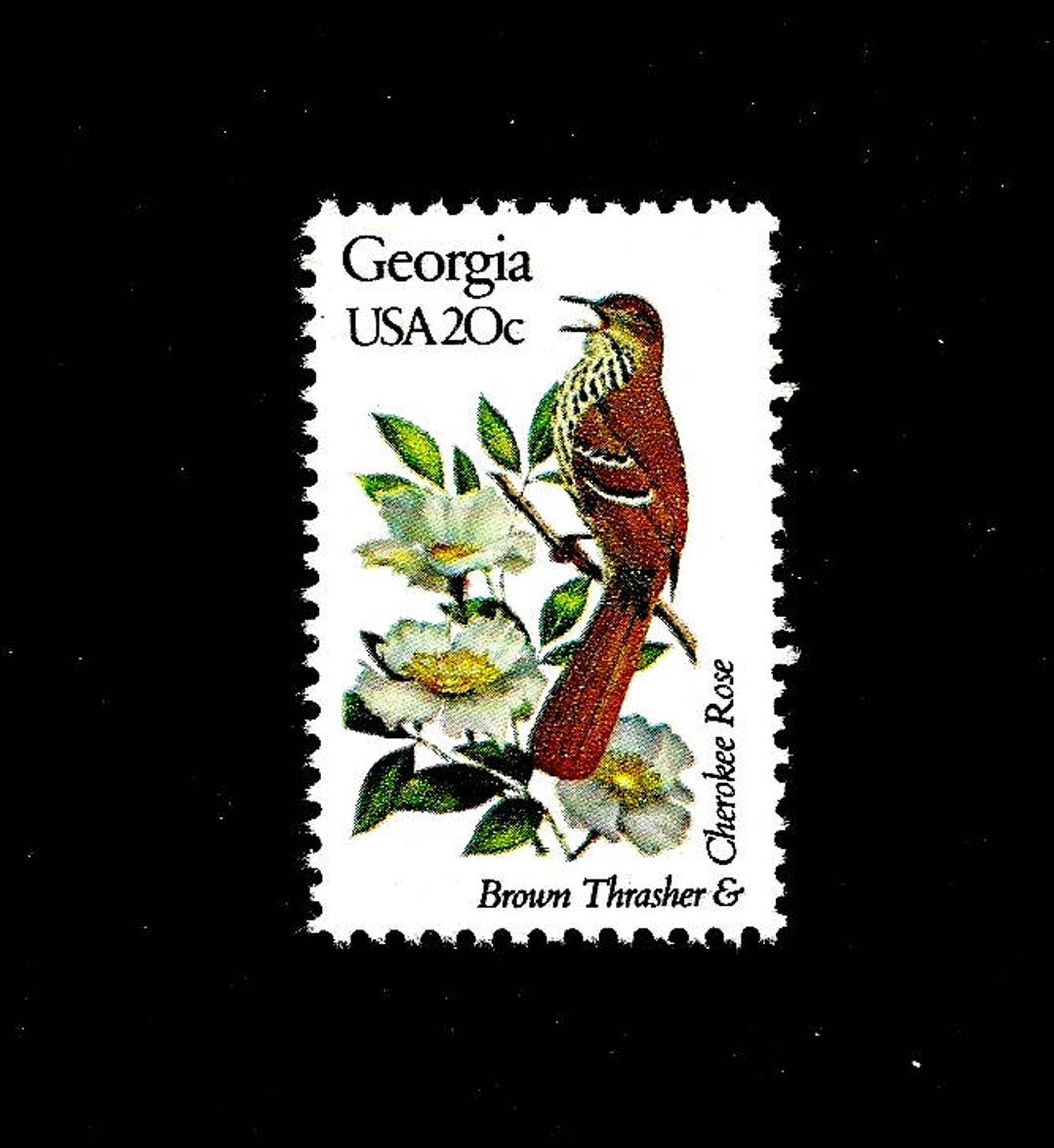 10 Georgia Postage Stamps - State Bird and Flower - Pack of (10 ...
