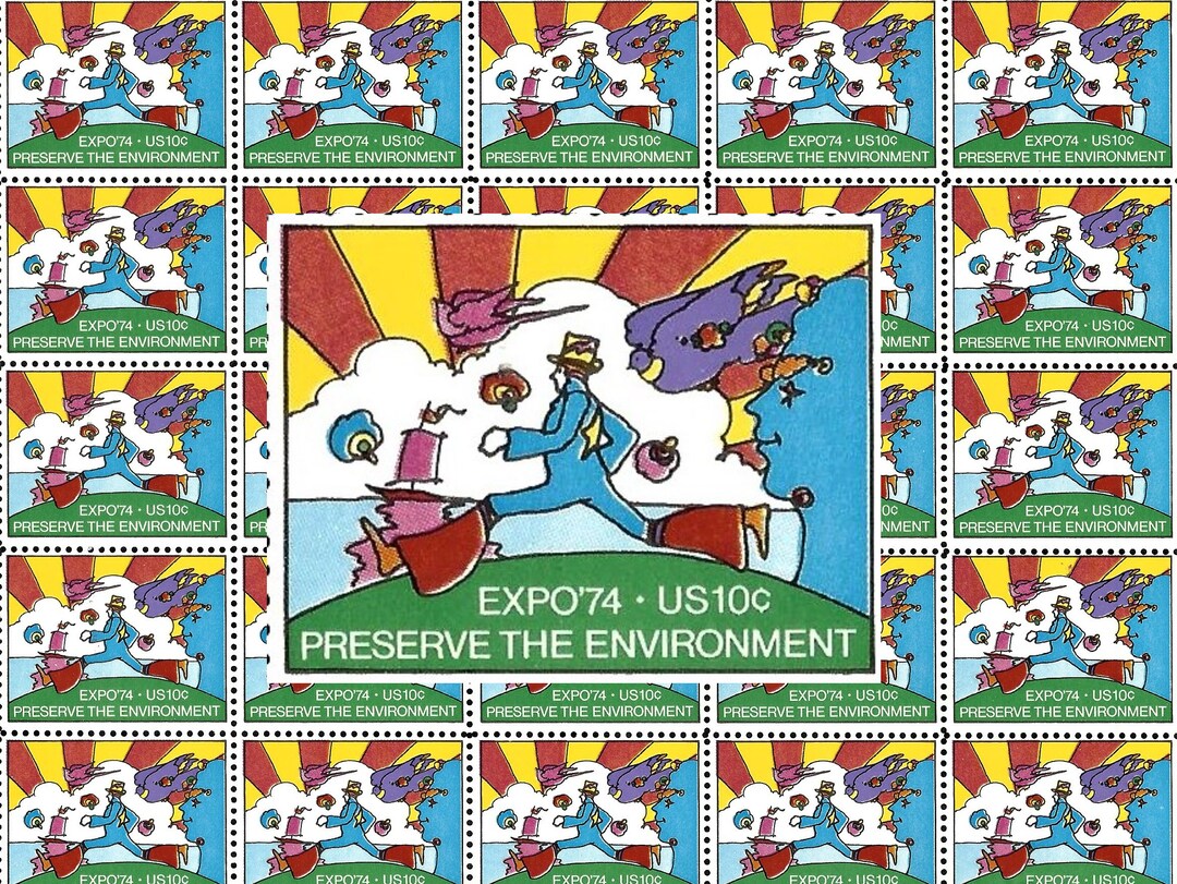 40 Peter Max Postage Stamps - Full Original Sheet of (40) Vintage ...