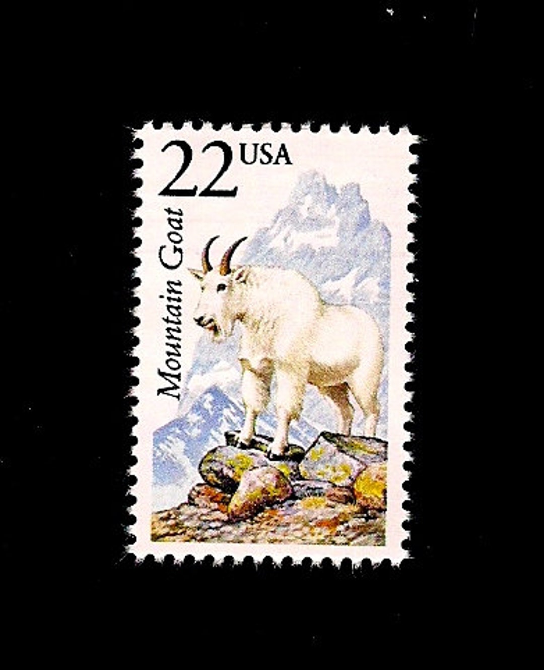 10 Mountain Goat Postage Stamps - 10 Vintage (issued in 1987) North ...