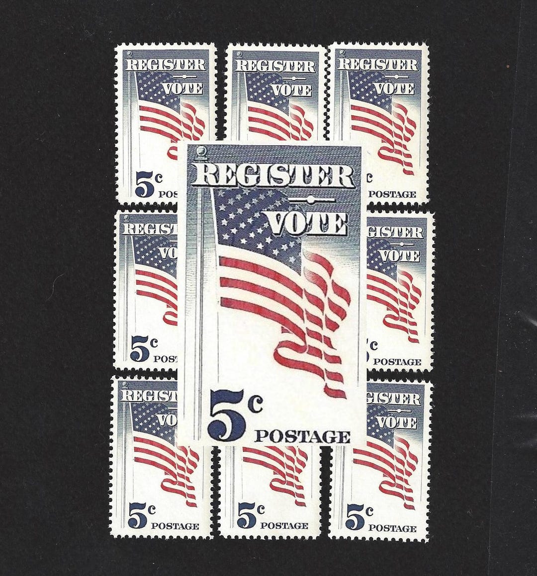 10 Register and Vote Postage Stamps - Pack of (10) Vintage (issued in ...