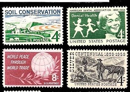 1959 Complete Commemorative Year Set of Vintage Unused Original USPS ...