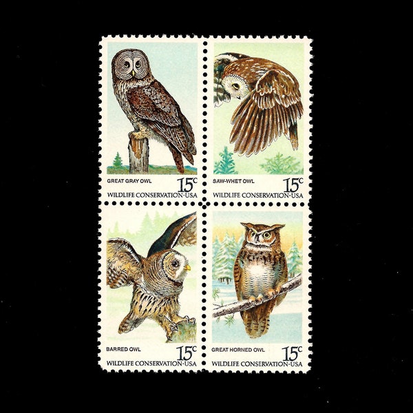 Owl Post Stamp - Etsy