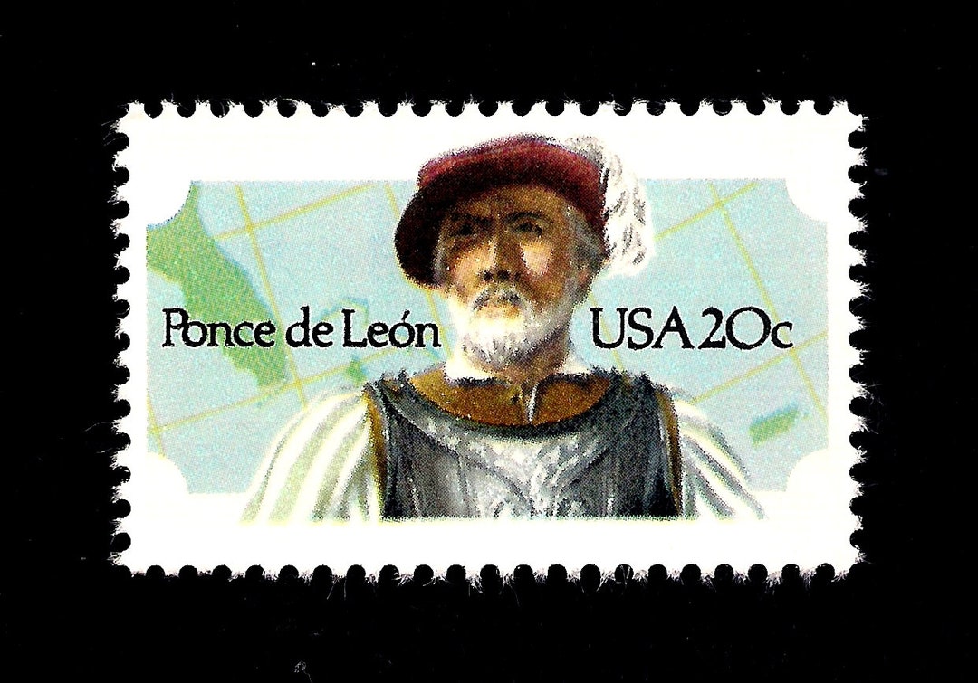 10 Ponce De Leon Postage Stamps - Pack of (10) Vintage (issued in 1982 ...