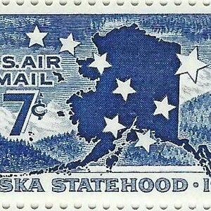 10 Alaska Postage Stamps - Pack of (10) - Alaska Statehood - Vintage ...