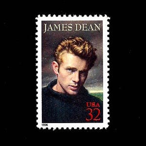 5 James Dean Postage Stamps - Pack of (5) Vintage (issued in 1996 ...