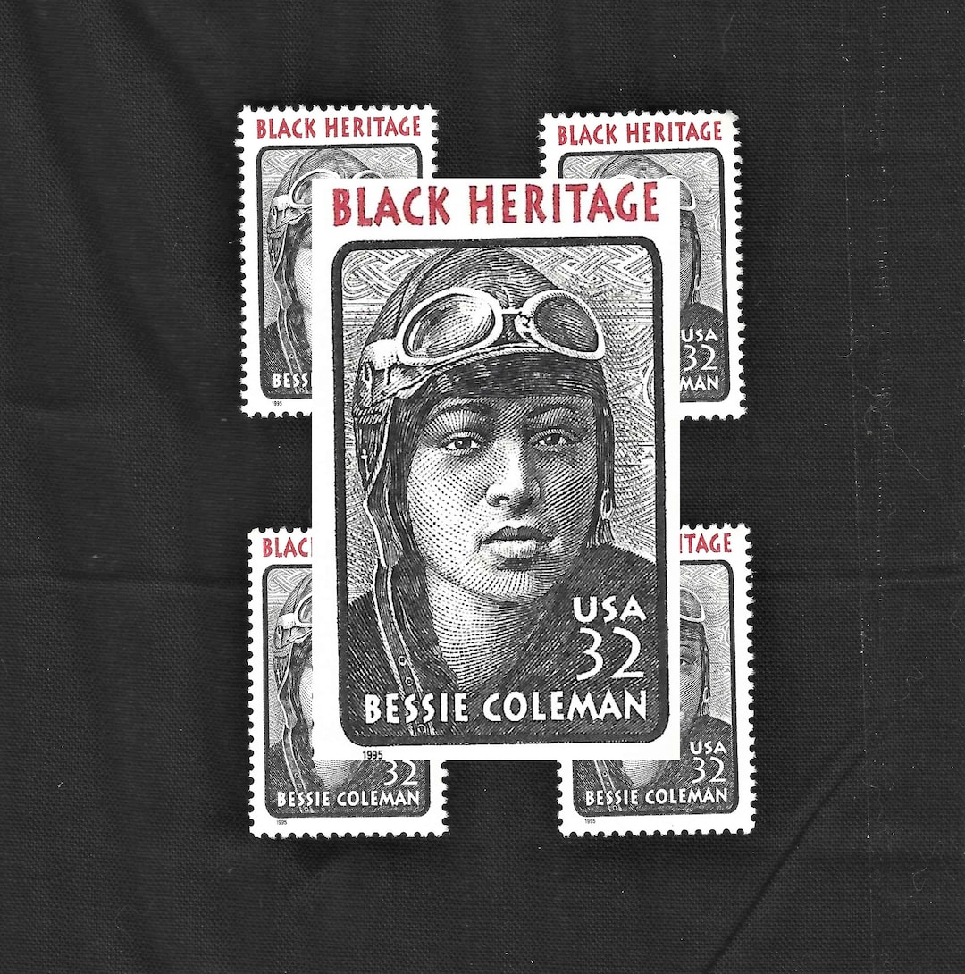 5 Bessie Coleman - Pack of (5) Vintage (issued in 1995) Unused Original ...