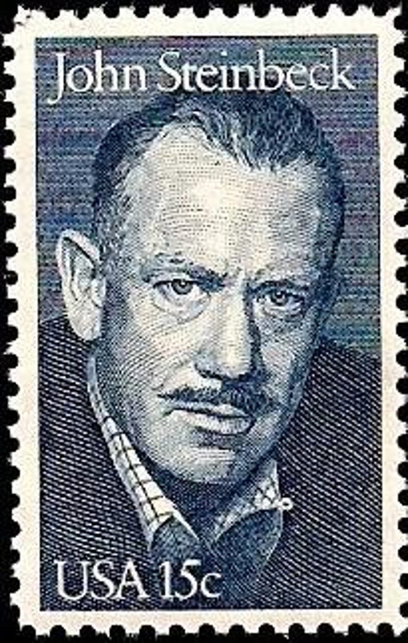 10 John Steinbeck Postage Stamps - Pack of (10) Vintage (issued in 1979 ...