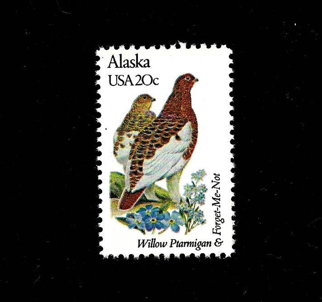 10 Alaska Postage Stamps - State Bird and Flower - Pack of (10) Vintage ...