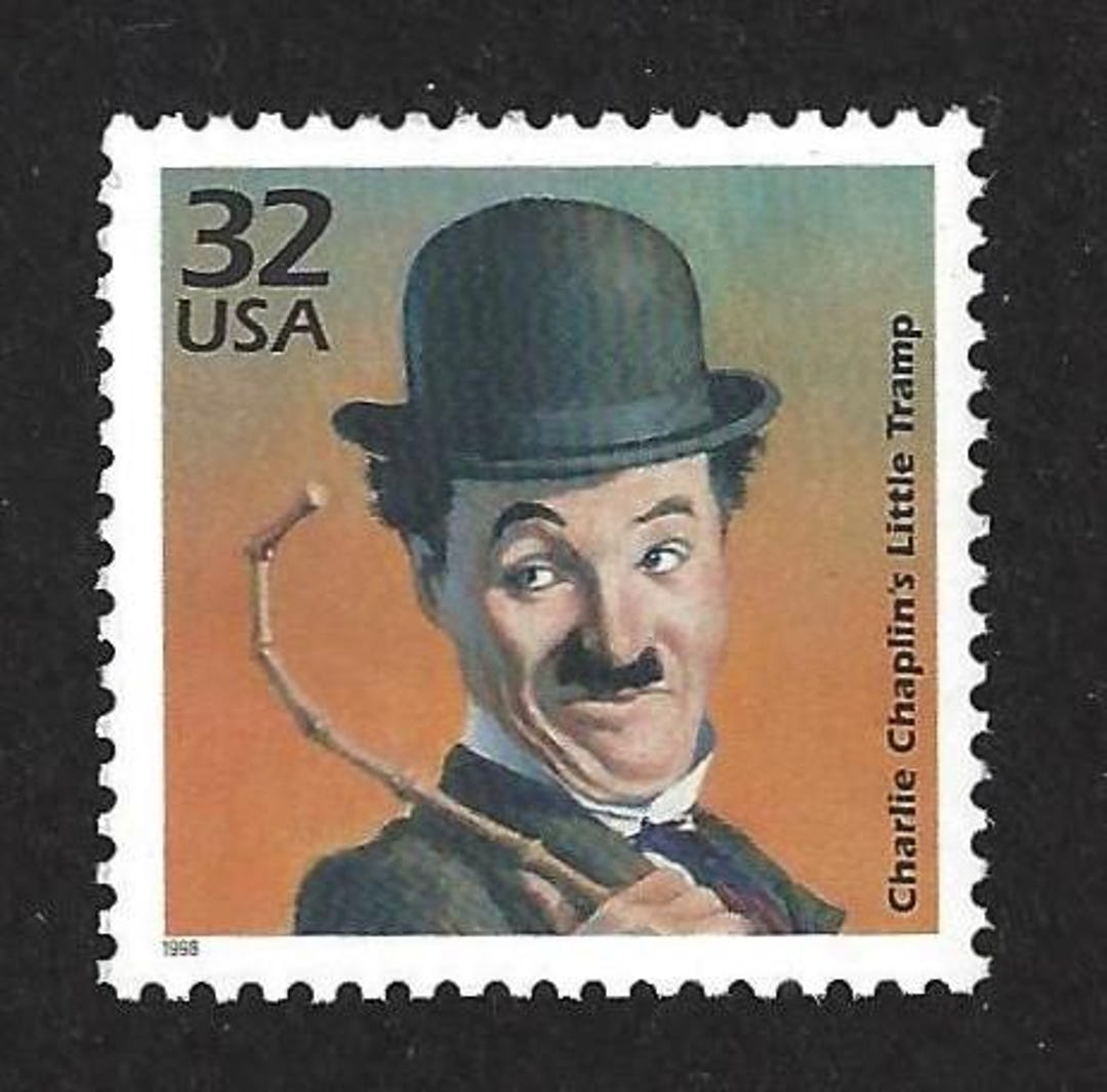 5 Charlie Chaplin Postage Stamps - Pack of (5) Vintage (issued 1998 ...