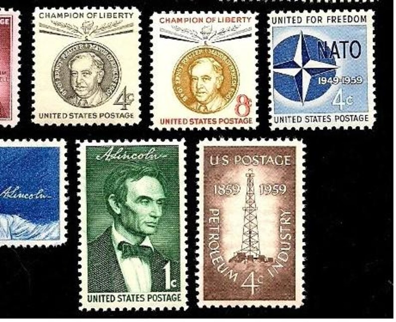 1959 Complete Commemorative Year Set of Vintage Unused Original USPS ...