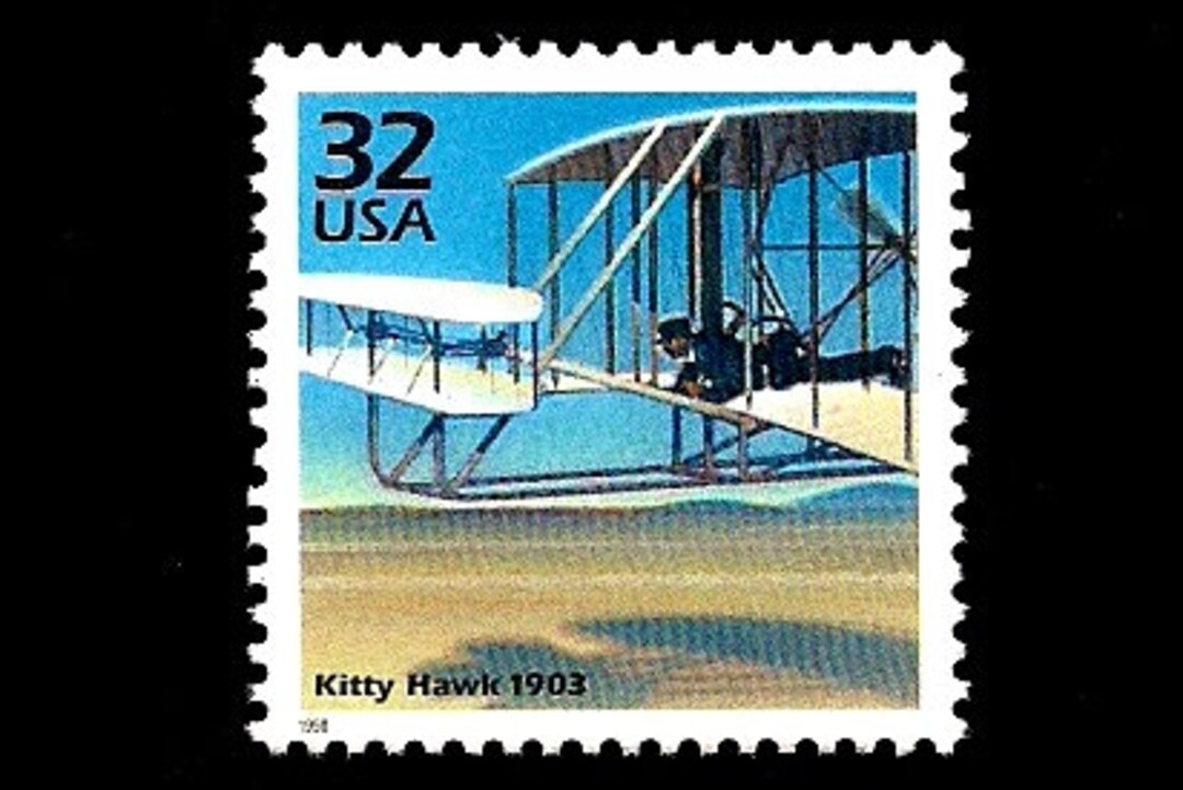 5 Wright Brothers Postage Stamps - Pack of (5) Vintage (issued 1998 ...