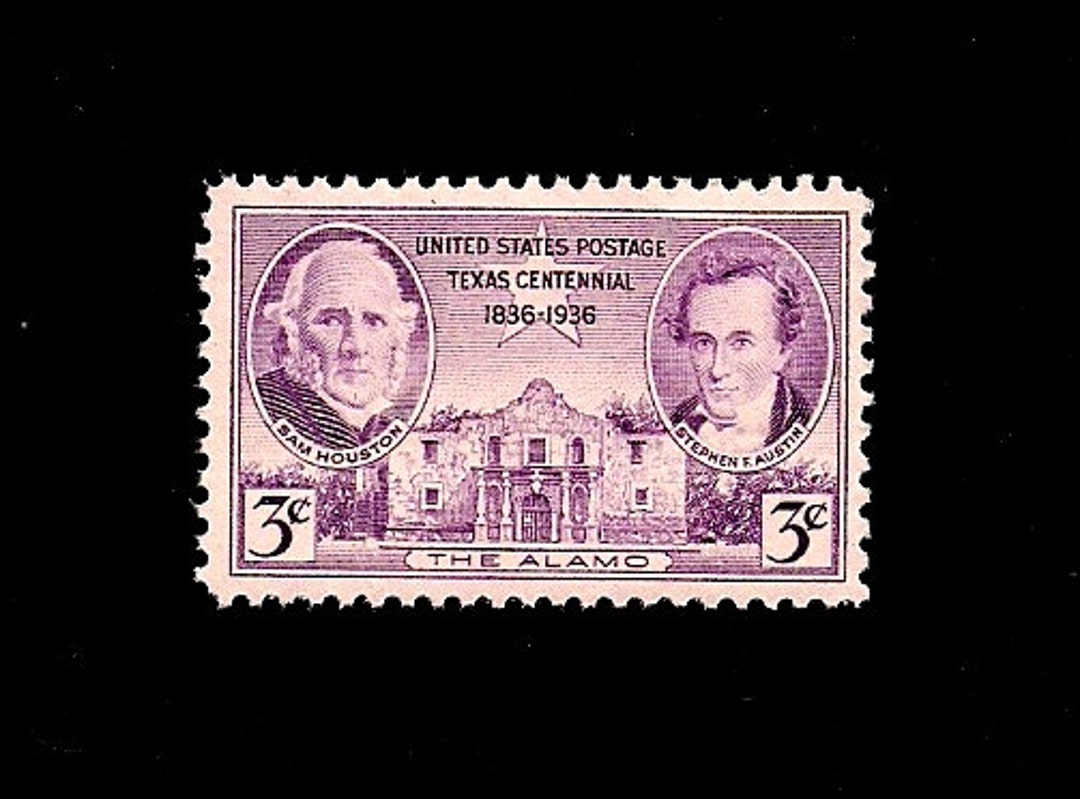 10 ALAMO Postage Stamps - Pack of (10) Vintage (issued in 1936) Unused ...