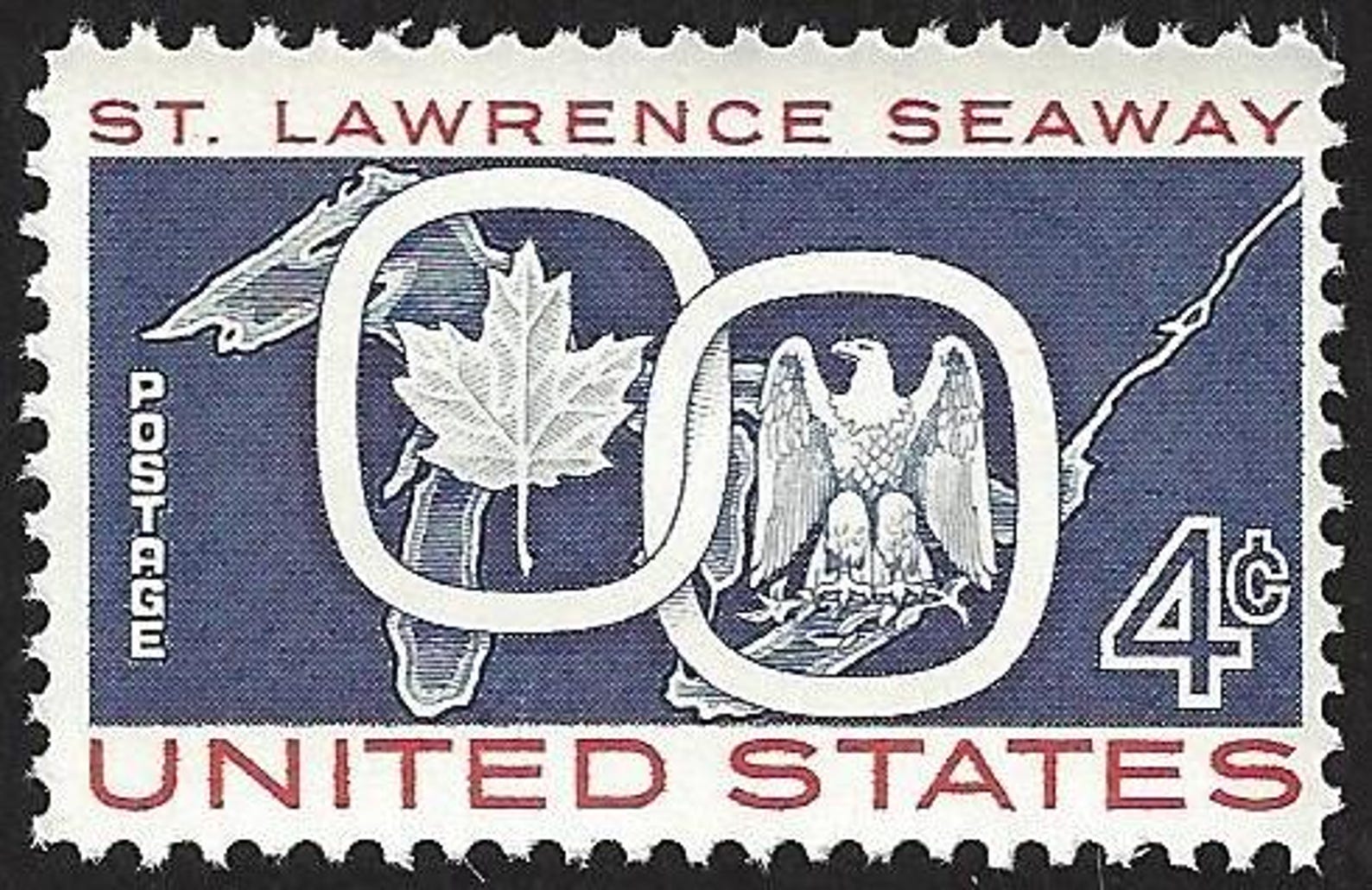 10 St. Lawrence Seaway Postage Stamps - Pack of (10) Vintage (issued in ...