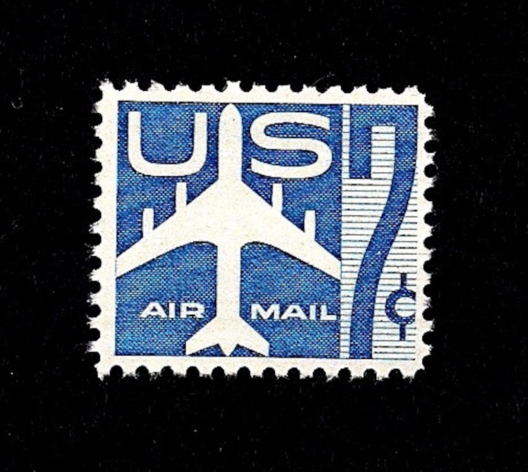 10 Jet Airliner Silhouette Postage Stamps - Pack of (10) Vintage ...