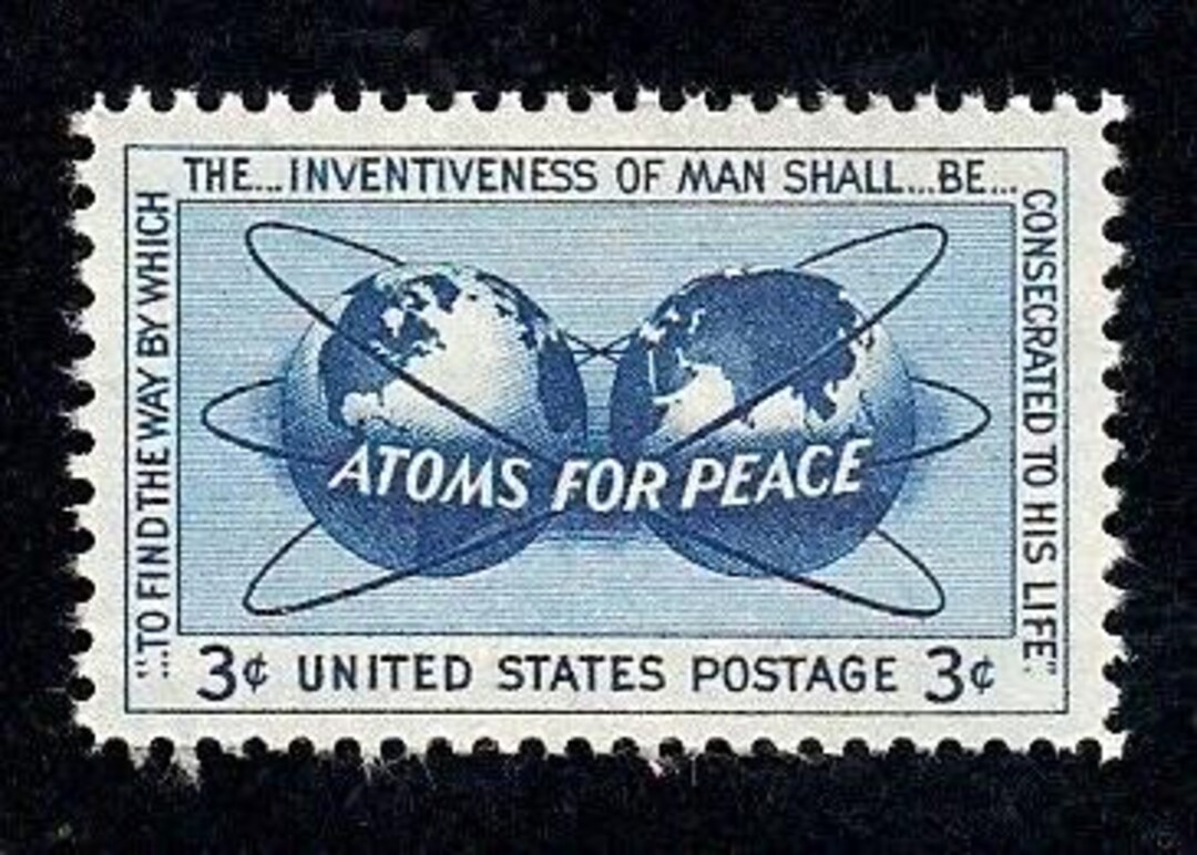 10 Atoms for Peace Postage Stamps - Pack of (10) - Vintage (issued in ...