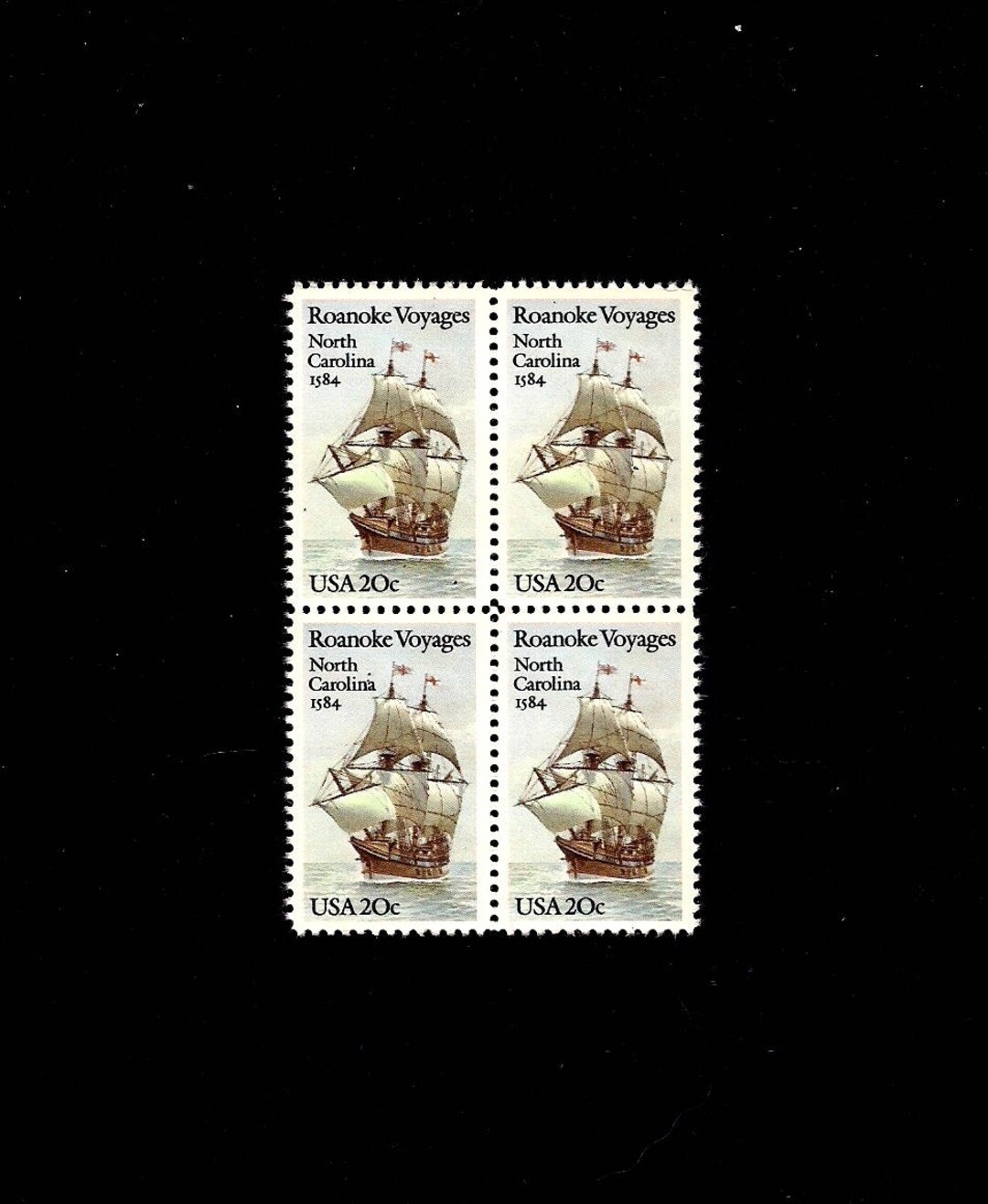 10 Roanoke Voyages Postage Stamps -pack of (10) North Carolina Vintage ...