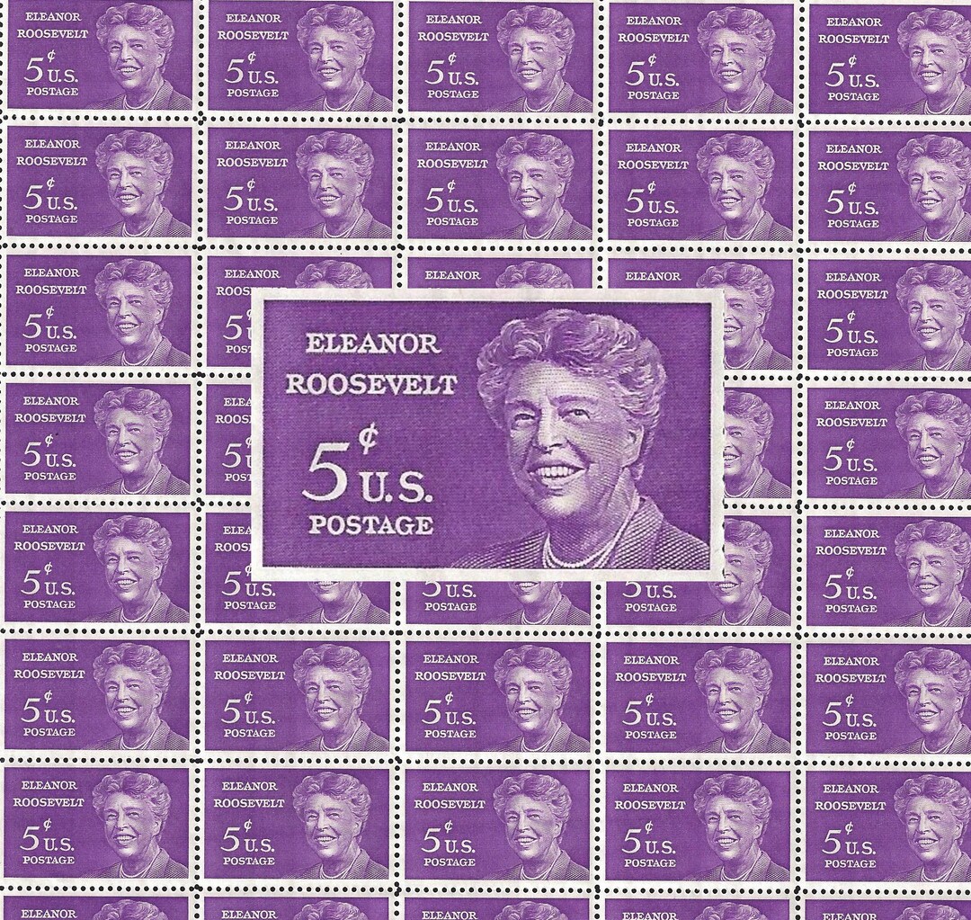50 ELEANOR ROOSEVELT Postage Stamps - Full Original Sheet of (50 ...