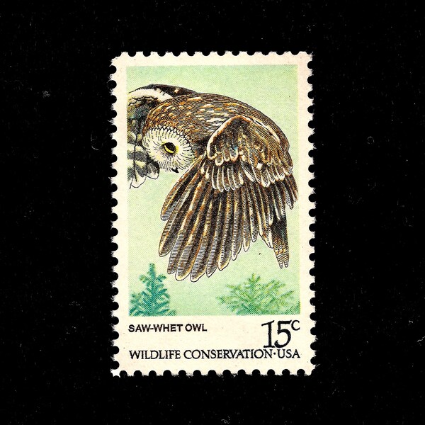 Owl Post Stamp - Etsy