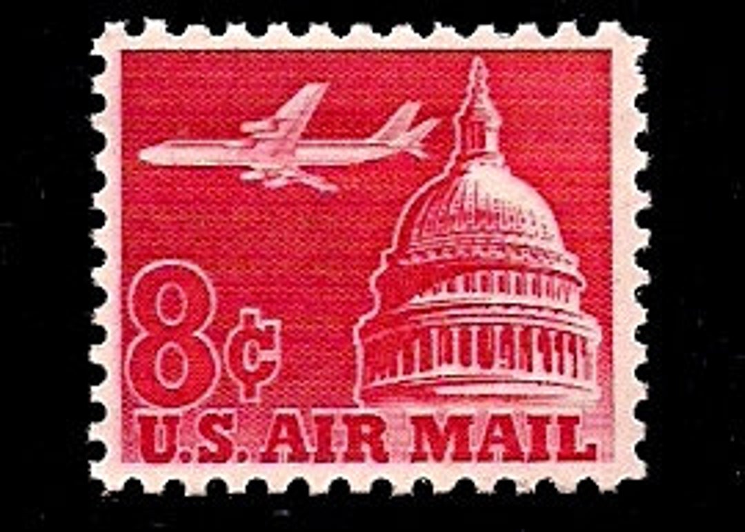 10 Plane and Capitol Postage Stamps - Pack of (10) Vintage (issued in ...