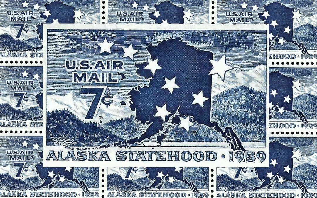 10 Alaska Postage Stamps - Pack of (10) - Alaska Statehood - Vintage ...