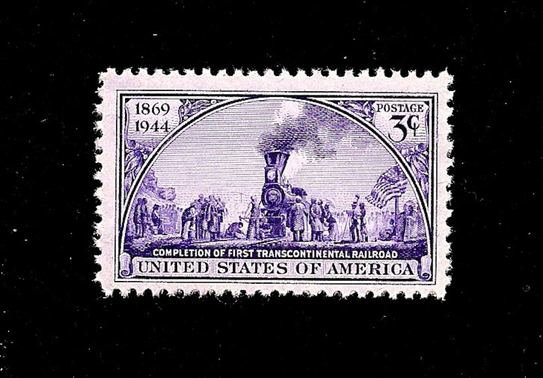 10 Railroad Stamps - Pack of (10) - Transcontinental Railroad - Vintage ...