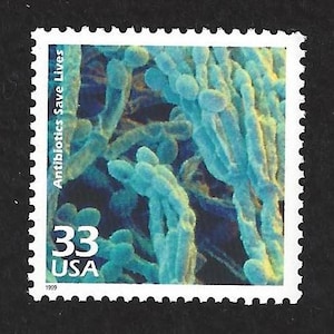 5 - Antibiotics Postage Stamps - Pack of (5) Vintage (issued in 1999 ...