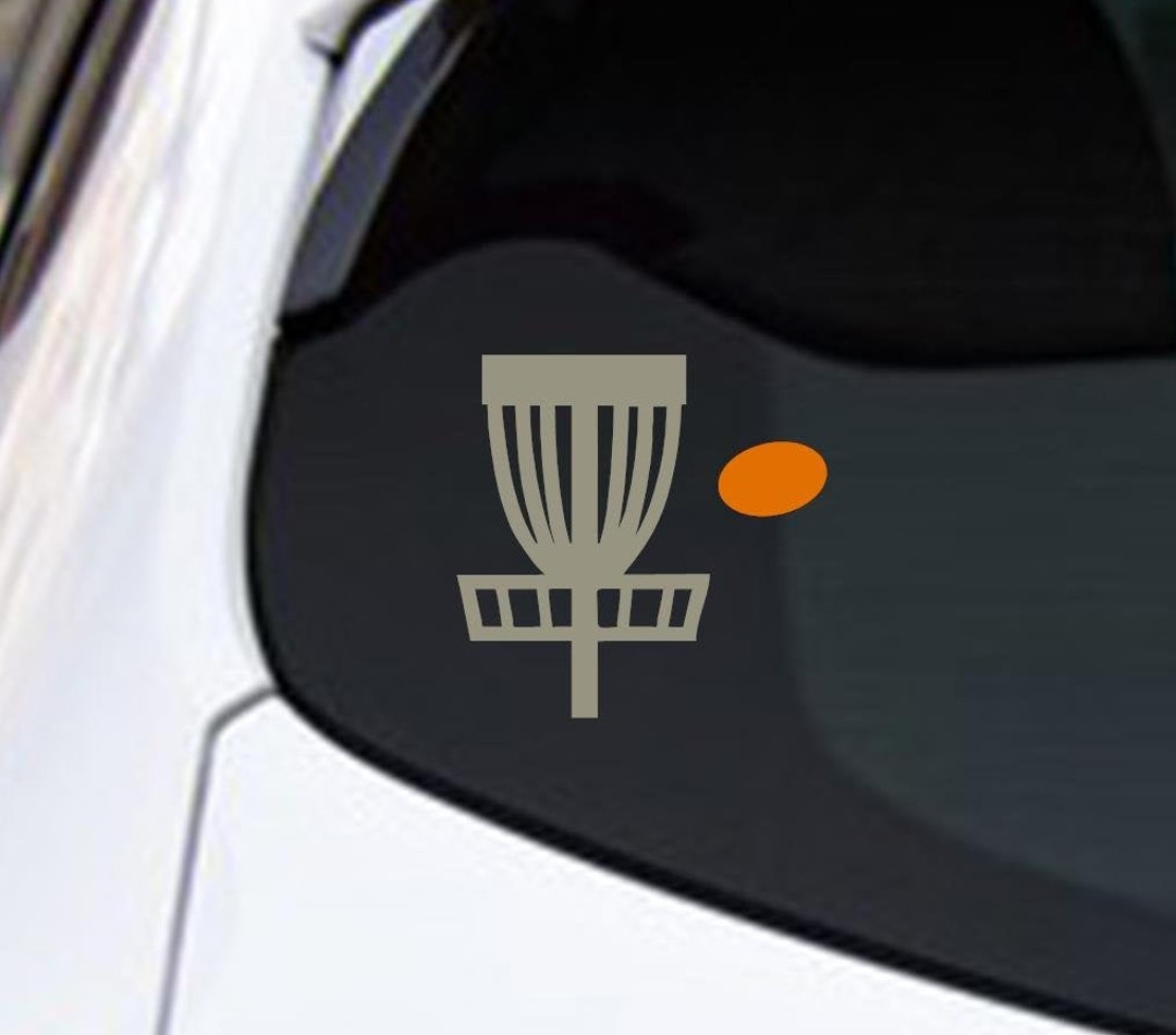 Disc Golf Basket & 6 Discs Vinyl Decal Sticker 1 Basket and 6 Disc ...
