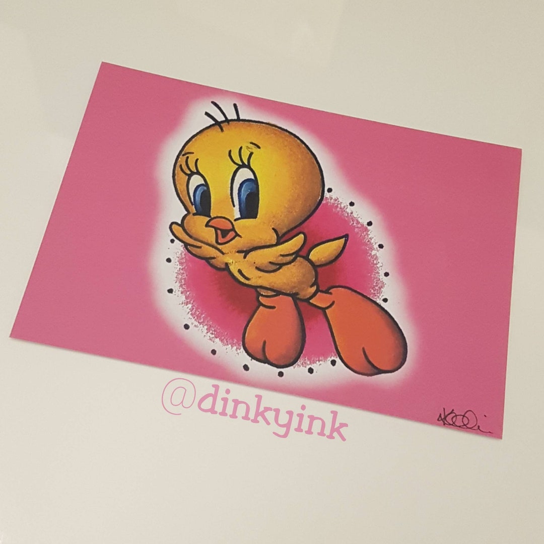Tweety Flying Solo / Flying High Cute Dinky A6 Art Print by Dinkyink - Etsy