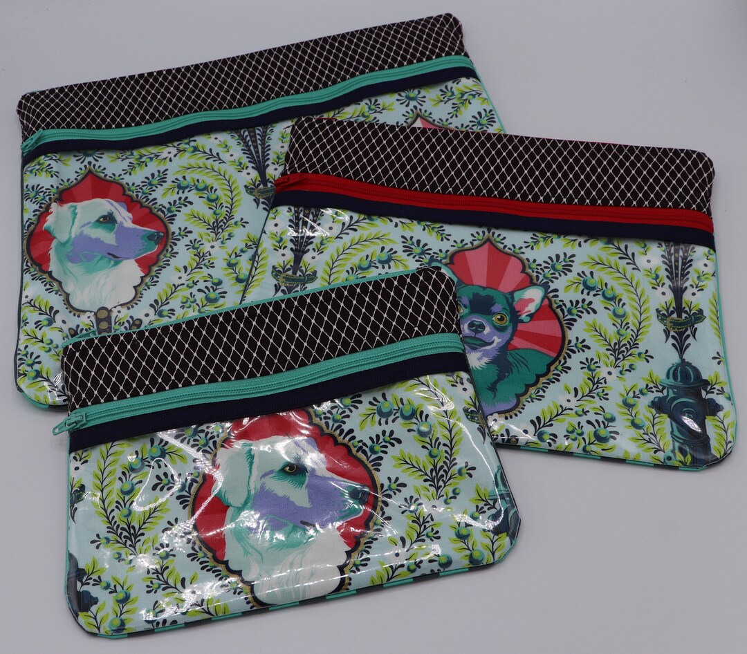 Double Zip Trio With Clear Pocket PDF Sewing Pattern and SVG Files ...