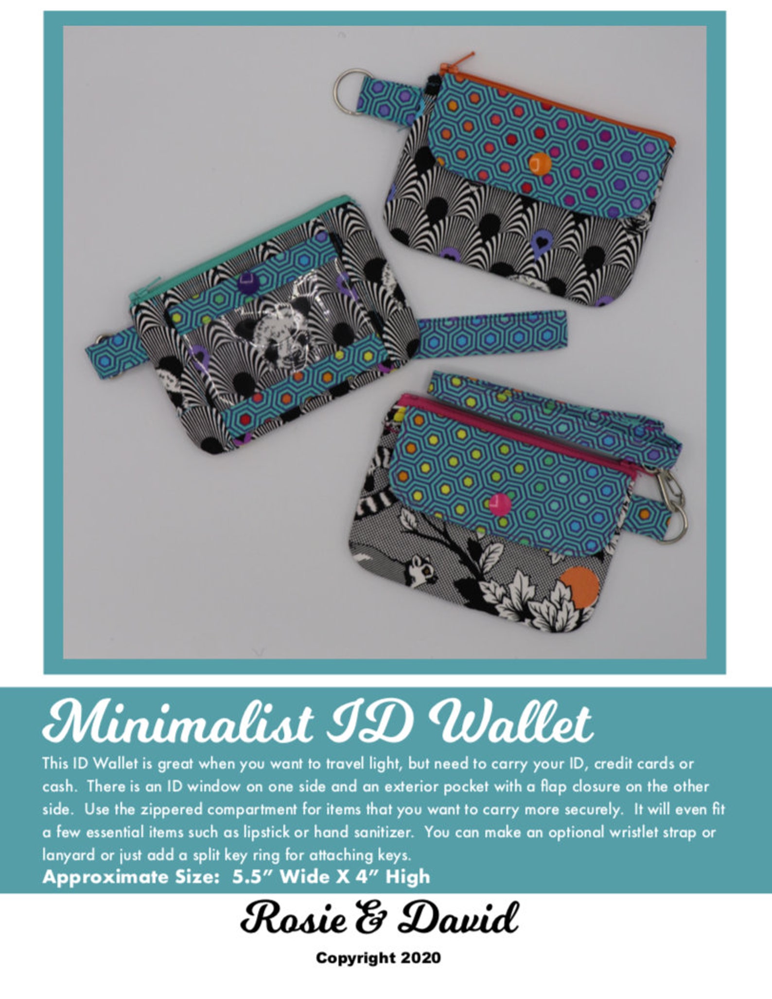 Minimalist ID Wallet PDF Pattern Instant Download With SVG - Etsy
