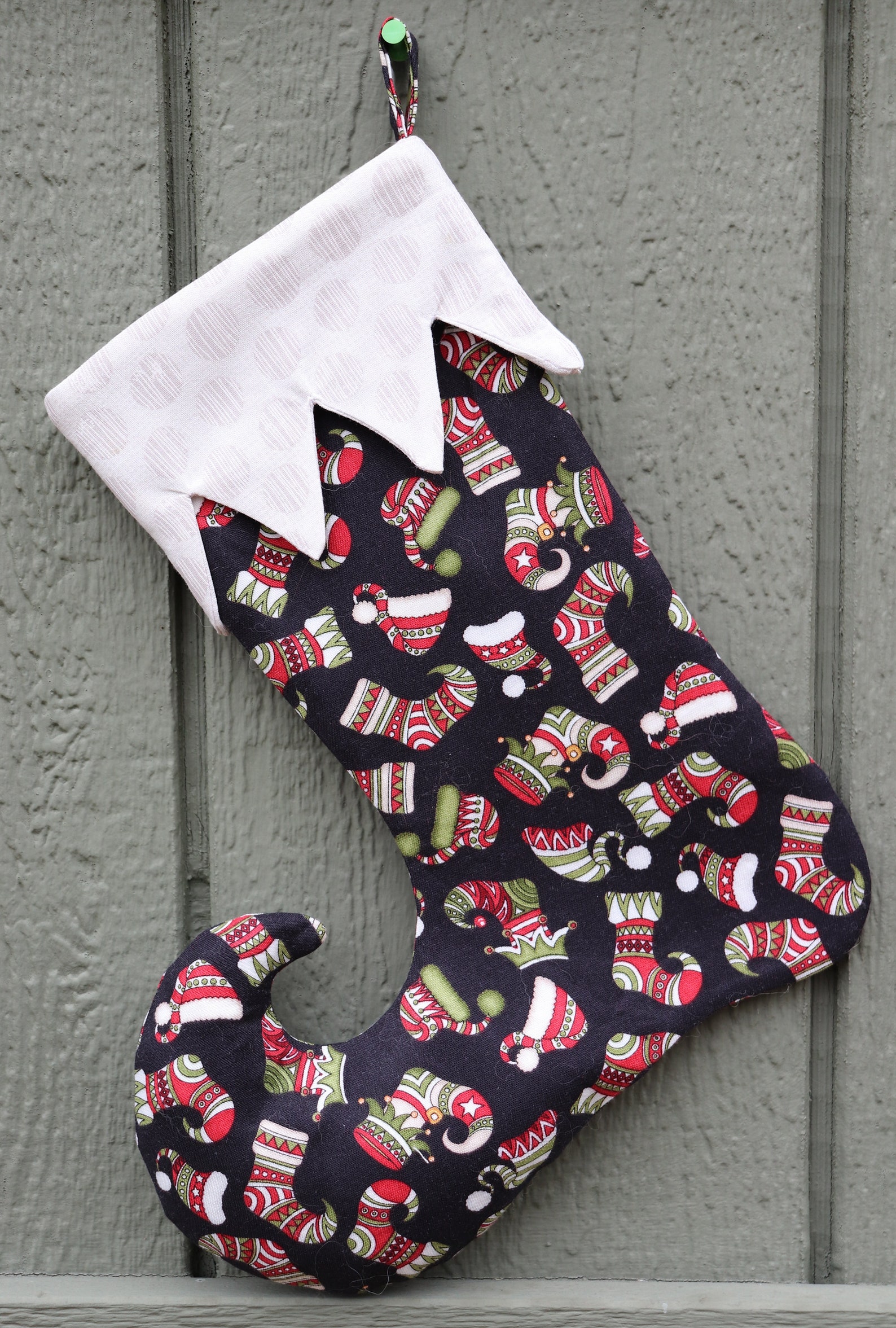Elf Christmas Stocking Pattern Digital Download PDF Two Sizes - Etsy