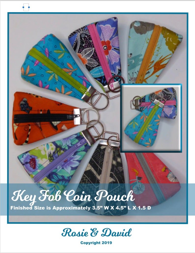 Key Fob Coin Pouch Pattern - Etsy
